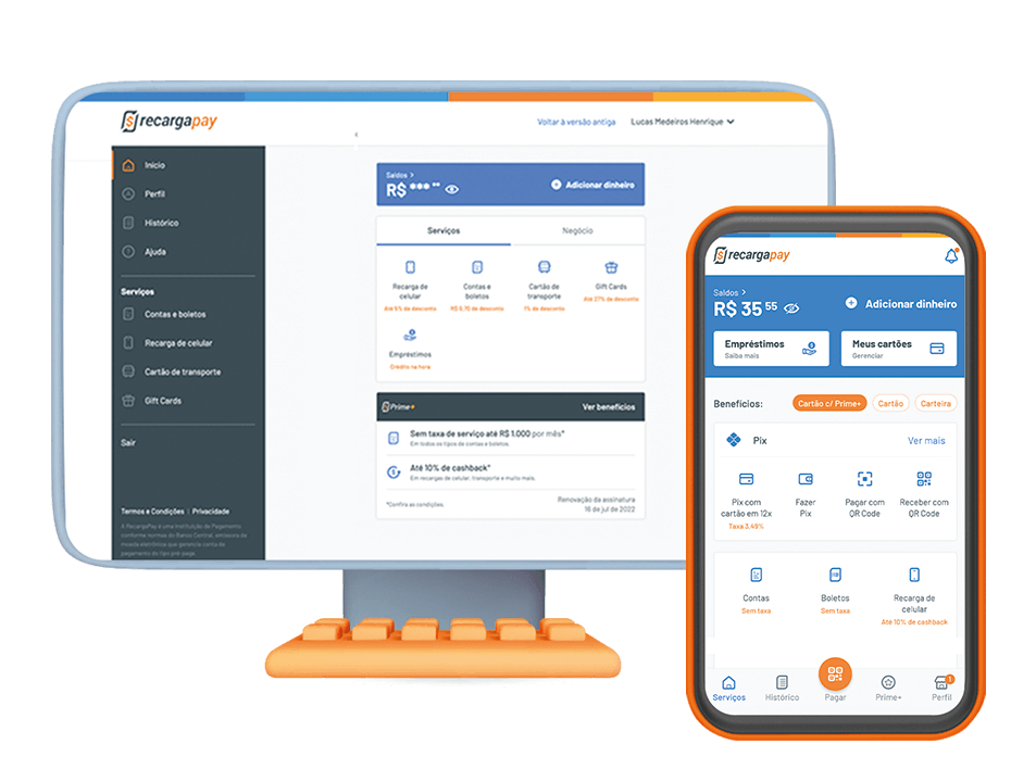 RecargaPay: Pix com Cartão Crédito Parcelado, Pagar Contas e Boletos ...